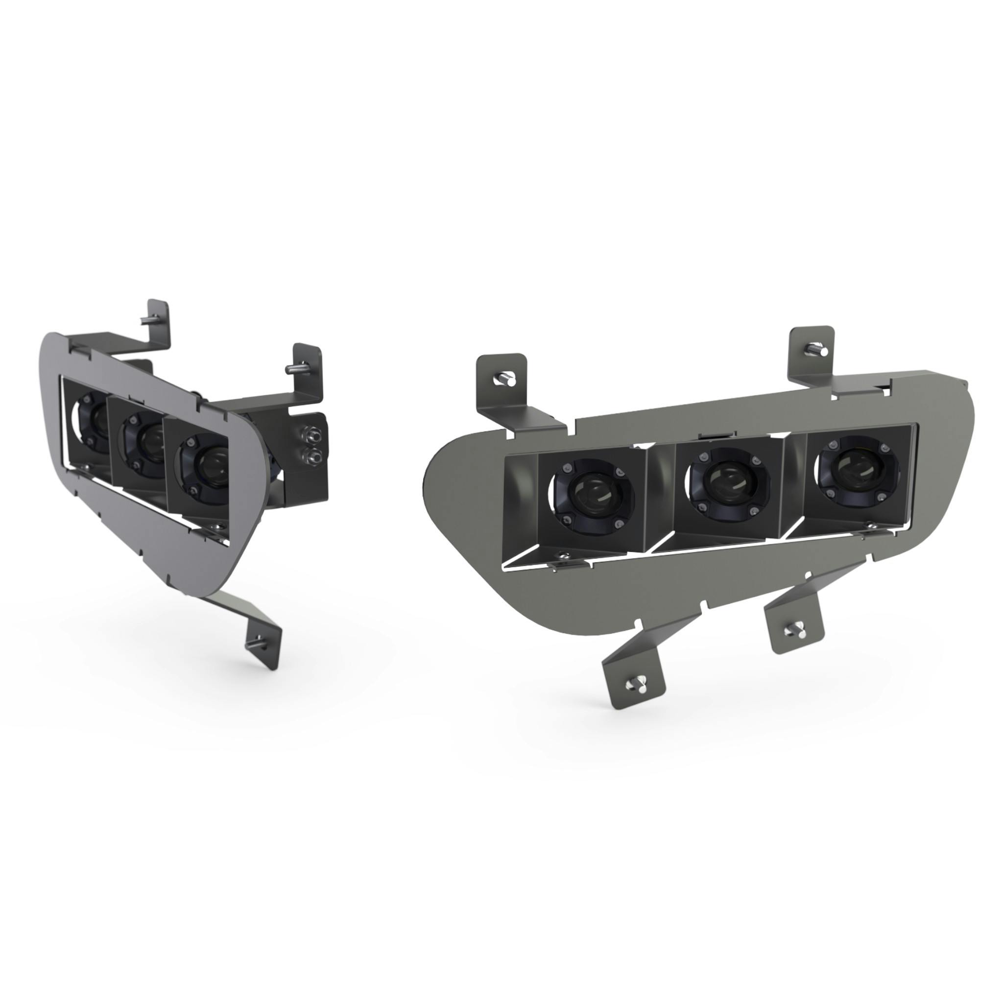 ARC Lighting 411R3 Concept Pod Mini Gen 3 Raptor Steel Bumper Triple Fog Light Kit