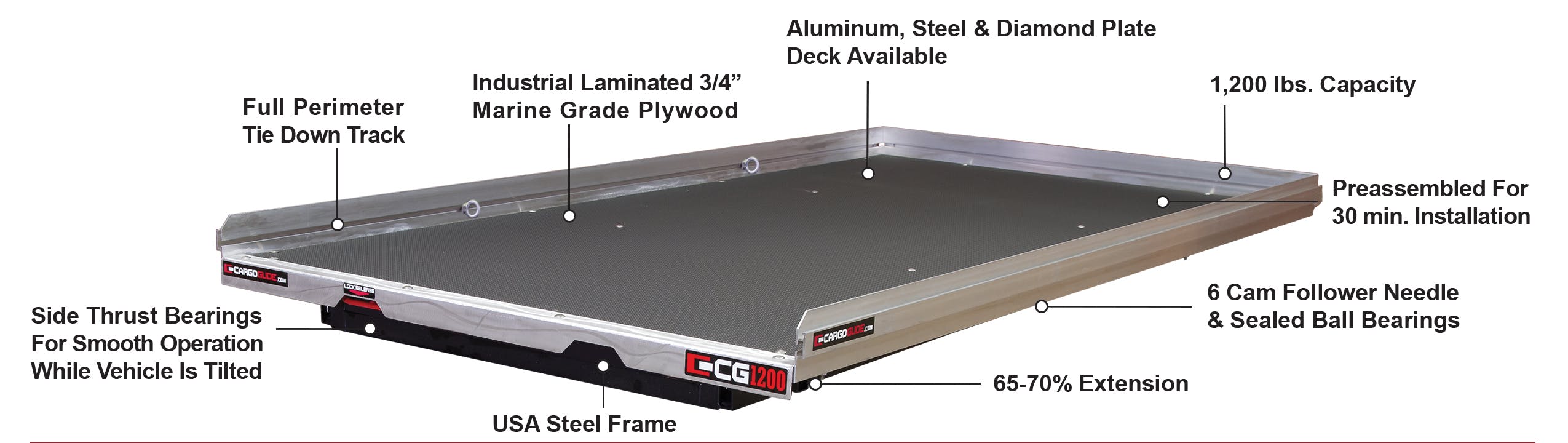 CargoGlide CG1200-5841 CargoGlide CG1200 Sliding Truck Bed Tray - 1200 ...