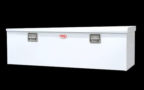 RKI Truck Equiptment M60-1NM Single Lid Steel Chest Box (White) for 8ft ...