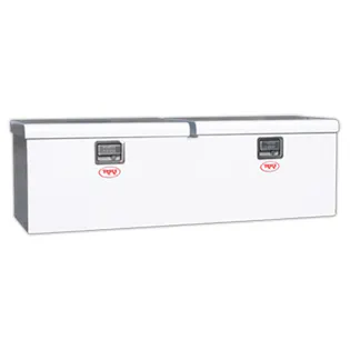 RKI Truck Equiptment M60-2NM Double Lid Steel Chest Box (White) for 8ft ...