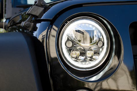 Vision X 9891217 Single 7" Round Vortex LED Headlight with Low-High-Halo