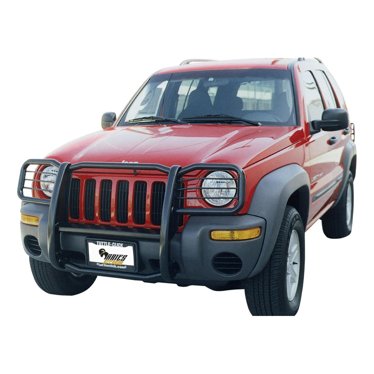 ARIES 1045 Black Steel Grille Guard Select Jeep Liberty