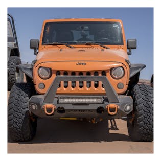 ARIES 2081001 TrailChaser Jeep Wrangler JK Aluminum Front Bumper Center ...