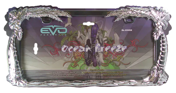 Cipa 93458 License Plate FrameOcean Breeze with a high quality metalic ...