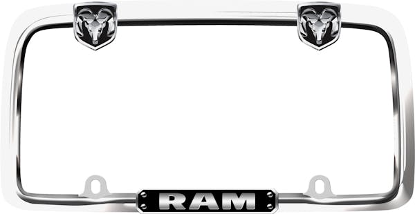 Cruiser Accessories 11135 RAM License Plate Frame (Chrome, Black)