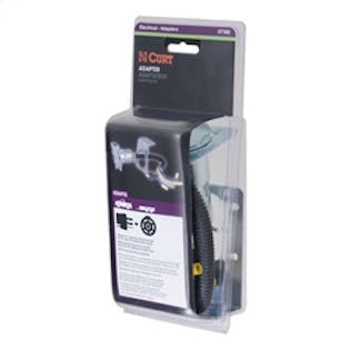 CURT 57185 Electrical Adapter with Bracket (4-Way Flat Vehicle to 7-Way ...