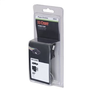 CURT 58040 4-Way Flat Connector Socket with 60 Wires (Vehicle Side)