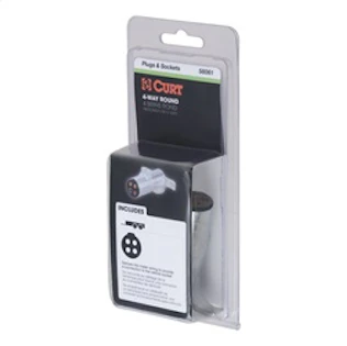 CURT 58060 4-Way Round Connector Plug (Trailer Side)