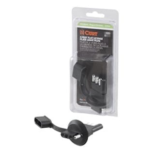 CURT 58404 4-Way Flat License Plate Light Plug Adapter