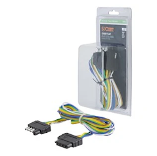 CURT 58551 5-Way Flat Connector Plug & Socket with 72 Wires (Packaged)