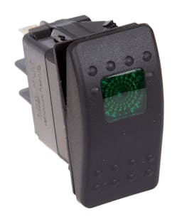 Daystar KU80012 Rocker Switch Green Light 20 AMP Single Pole