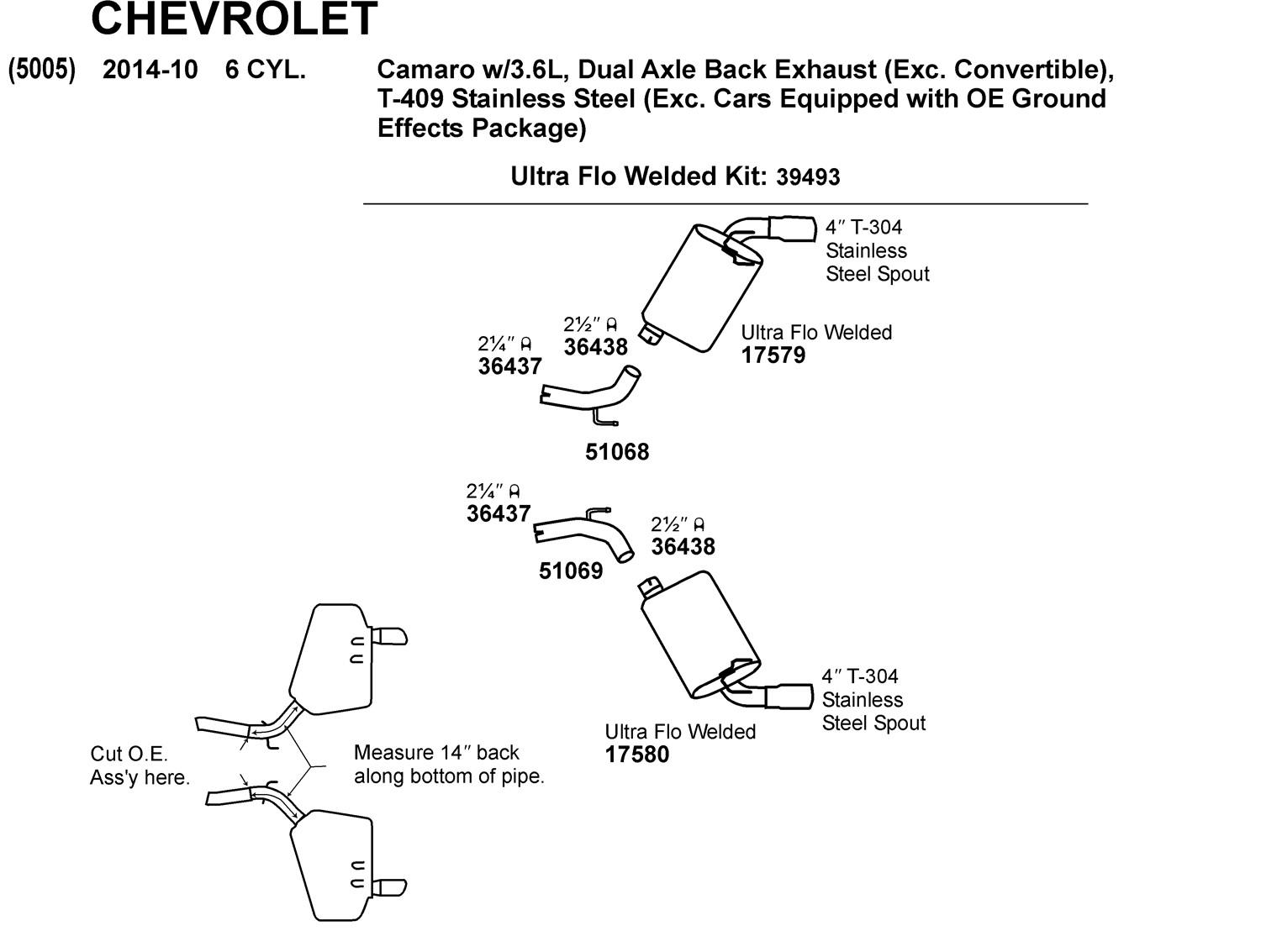 Dynomax 51068 Dynomax Exhaust Intermediate Pipe
