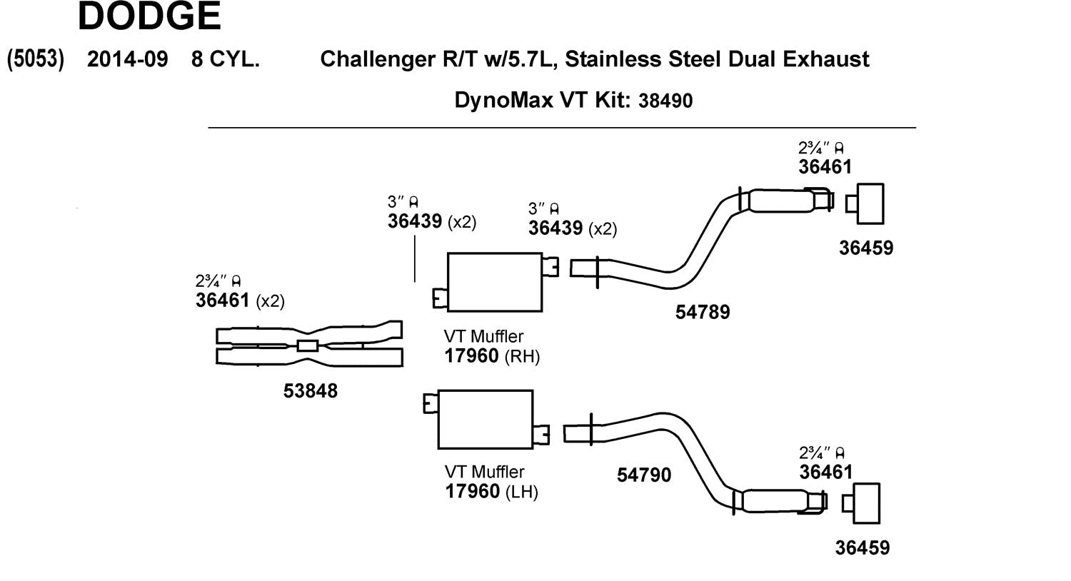 Dynomax 38490 Dynomax VT Dual System