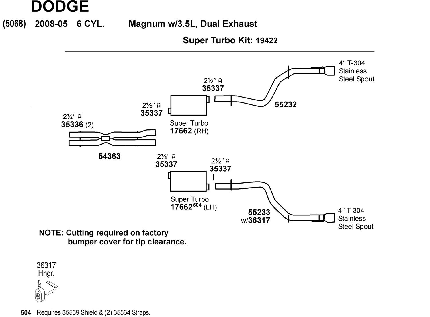 Dynomax 54363 Dynomax X Pipe