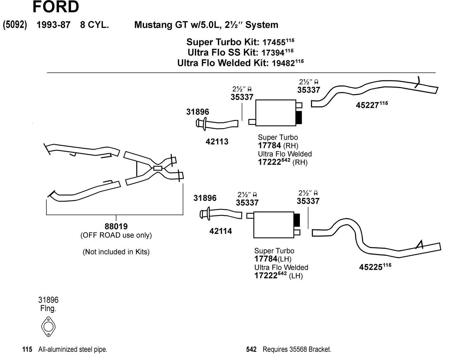 Dynomax 17455 Dynomax Super Turbo Dual System