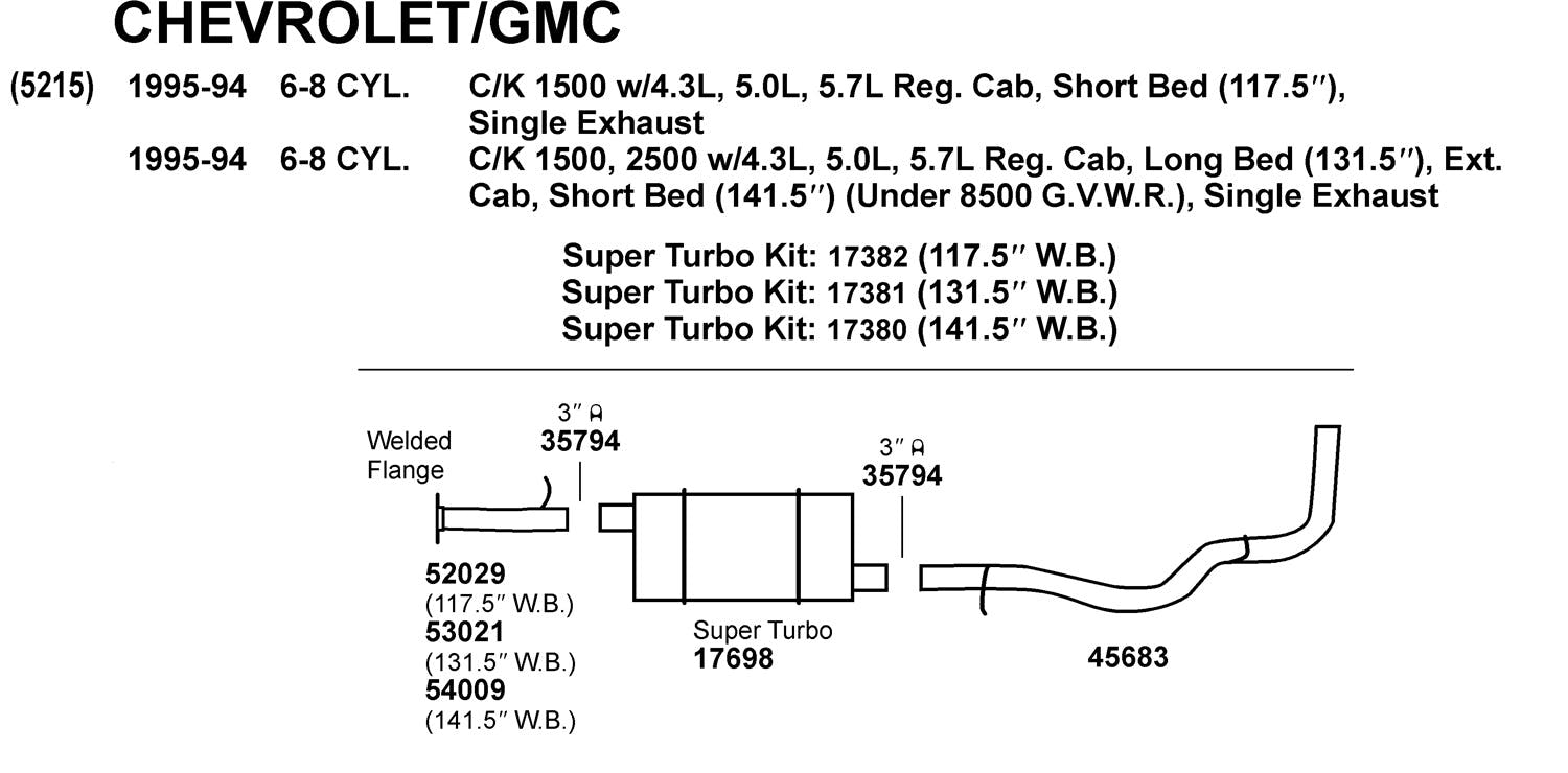 Dynomax 17382 Dynomax Super Turbo Single System