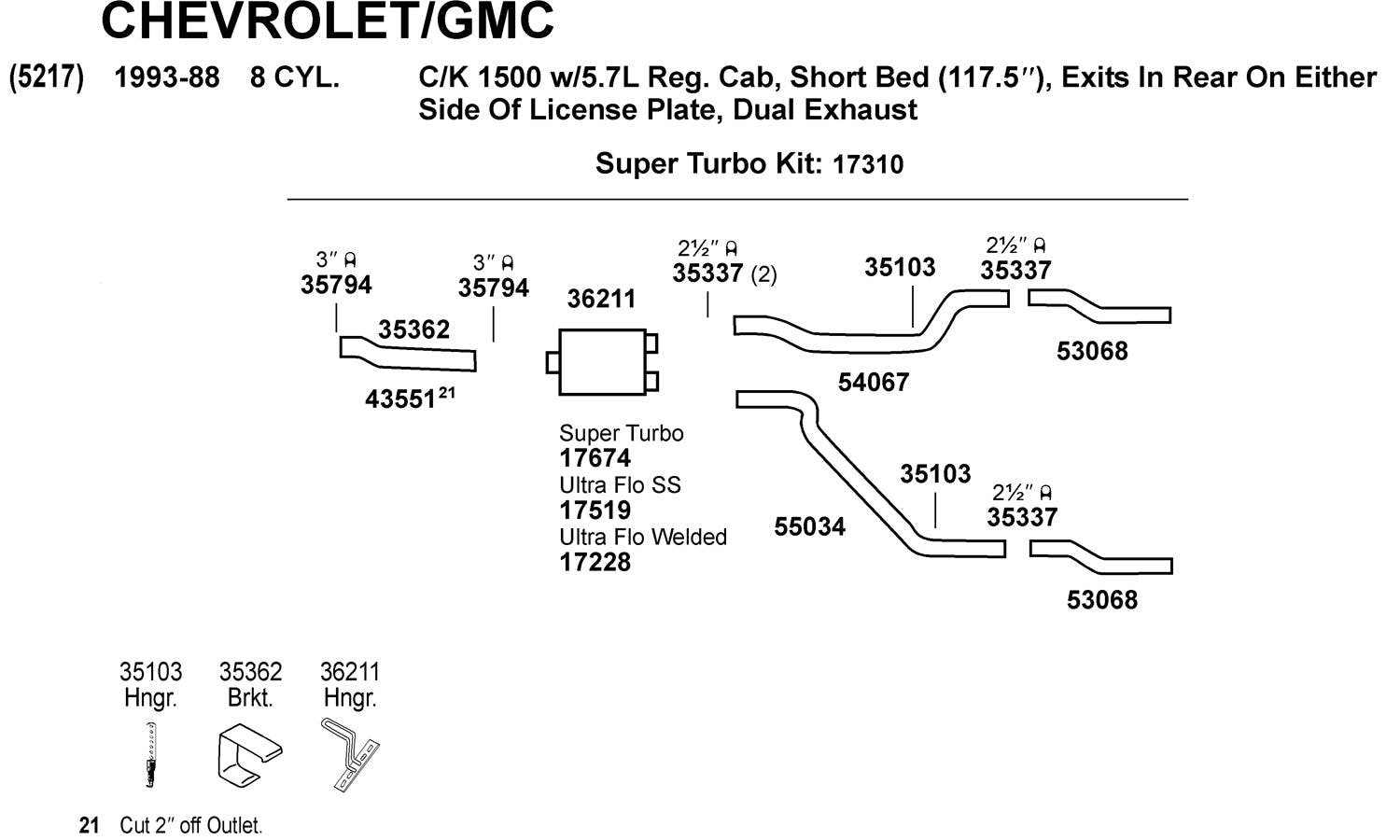 Dynomax 17310 Dynomax Super Turbo Dual System