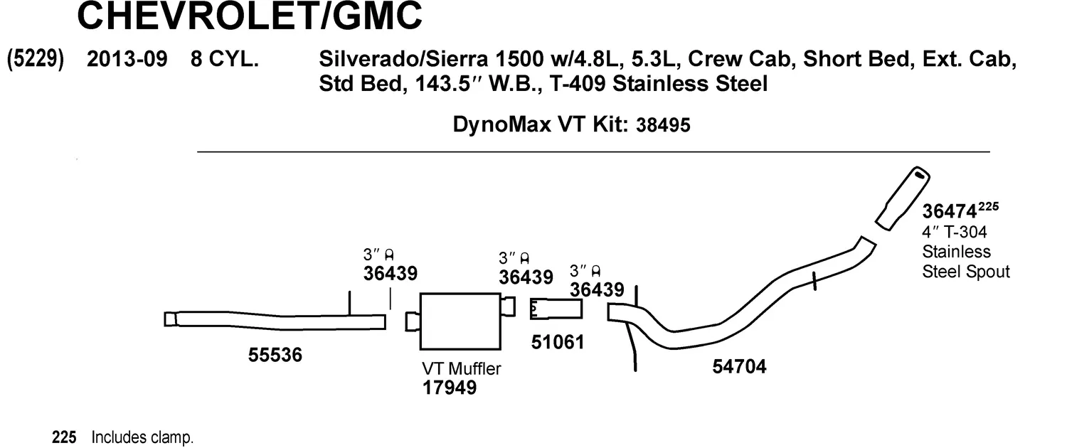 Dynomax 54704 Dynomax Exhaust Tail Pipe