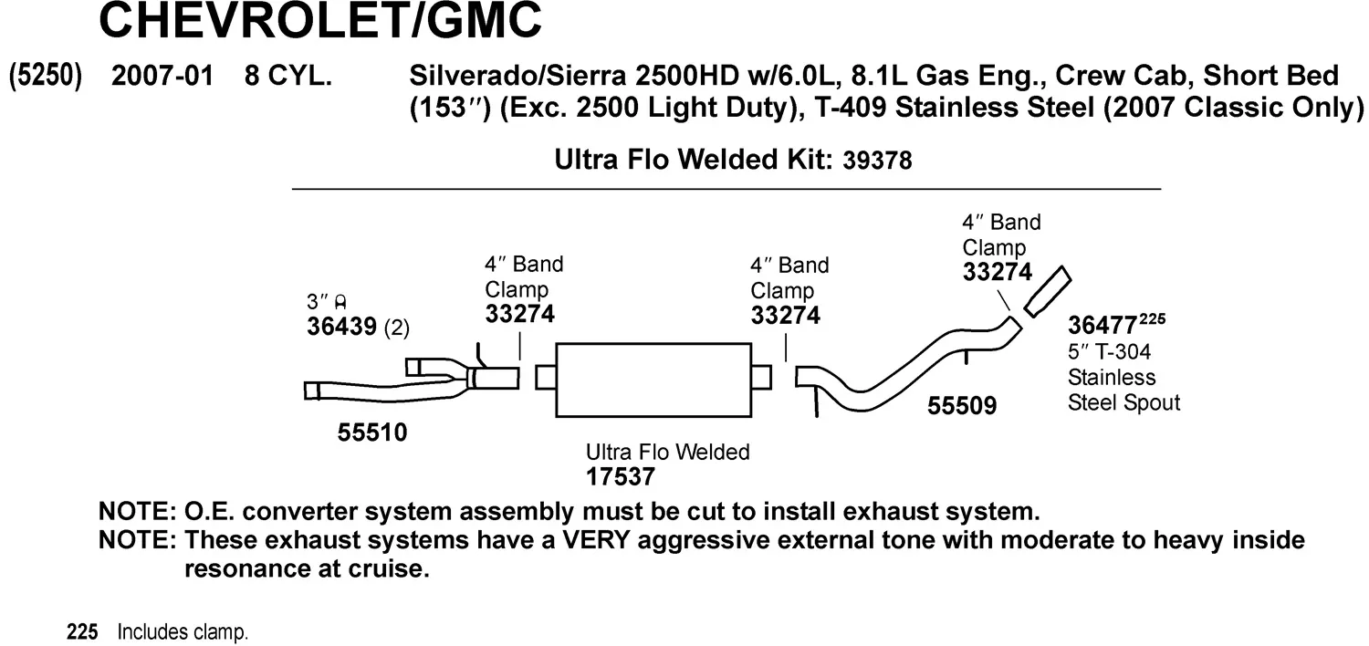 Dynomax 39378 Ultra Flo Exhaust System Kit