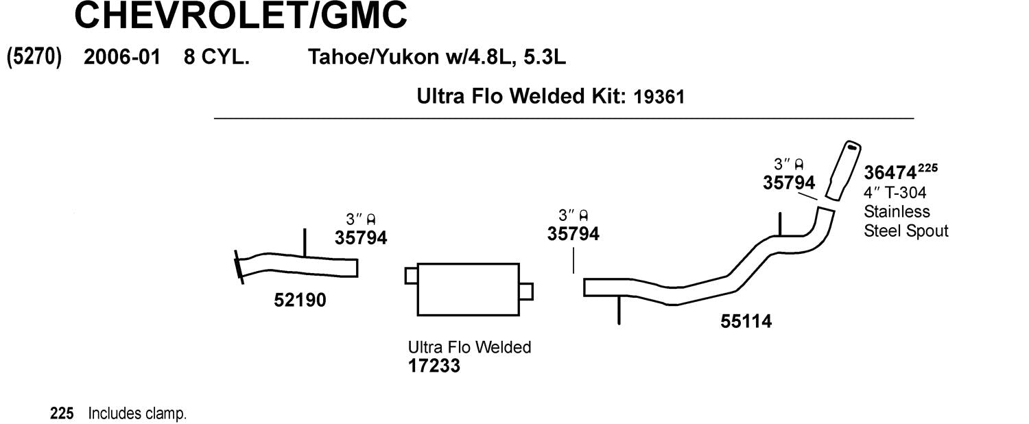 Dynomax 52190 Dynomax Exhaust Intermediate Pipe