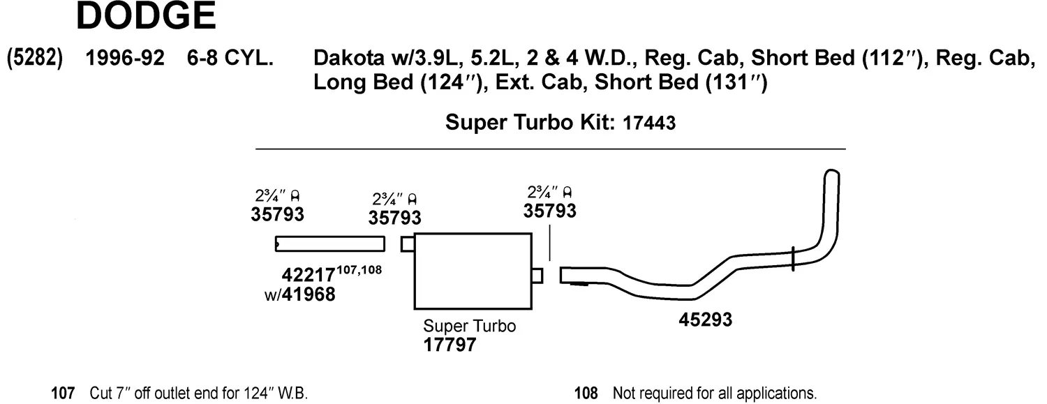 Dynomax 17443 Dynomax Super Turbo Single System