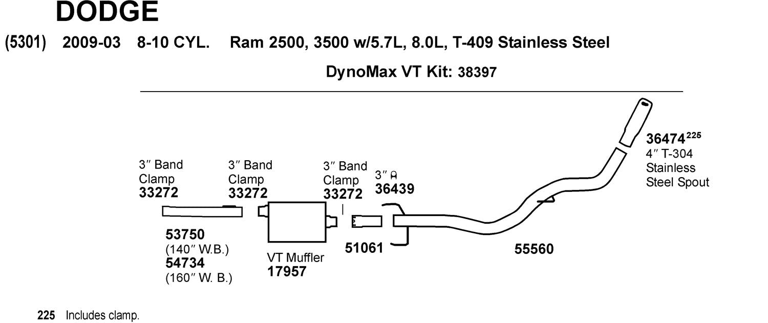Dynomax 55560 Dynomax Exhaust Tail Pipe