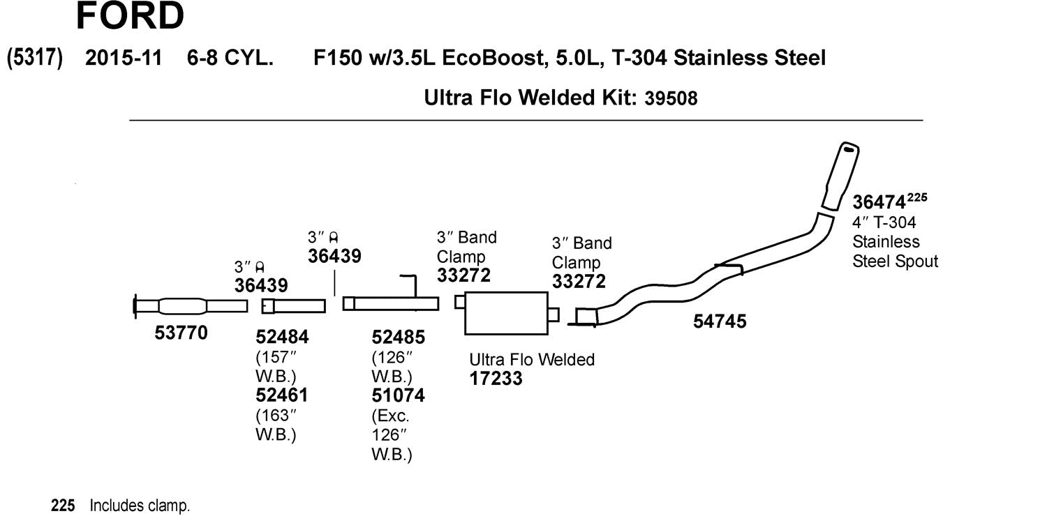 Dynomax 33272 Walker Mega-Clamp Band Clamp