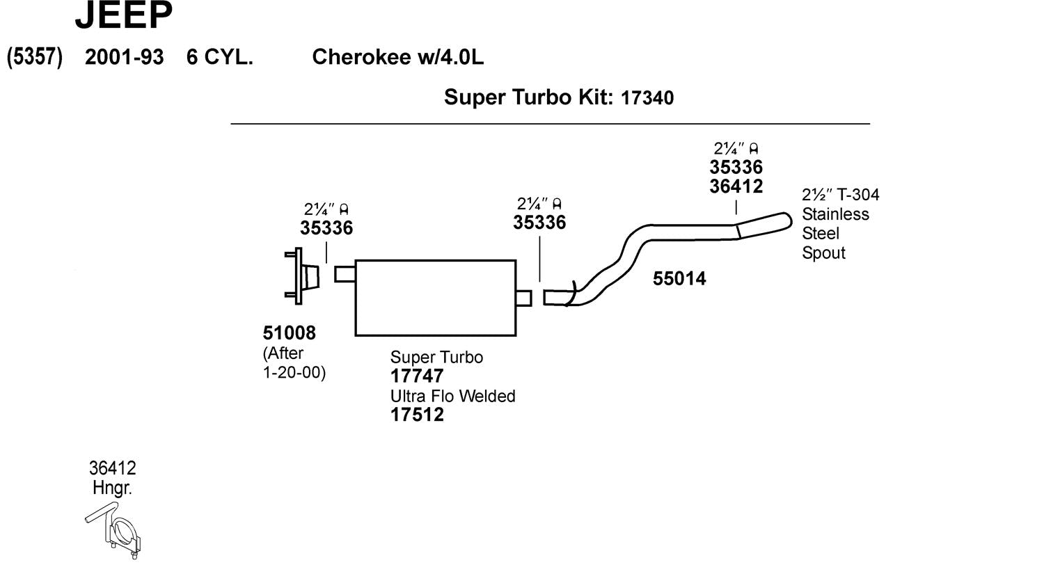 Dynomax 17340 Dynomax Super Turbo Single System