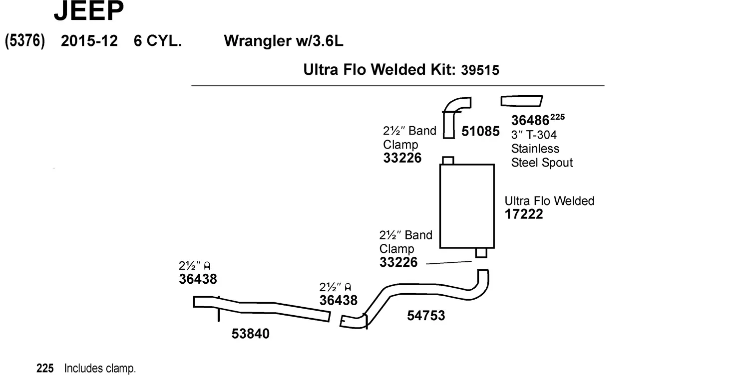 Dynomax 39515 Ultra Flo Exhaust System Kit