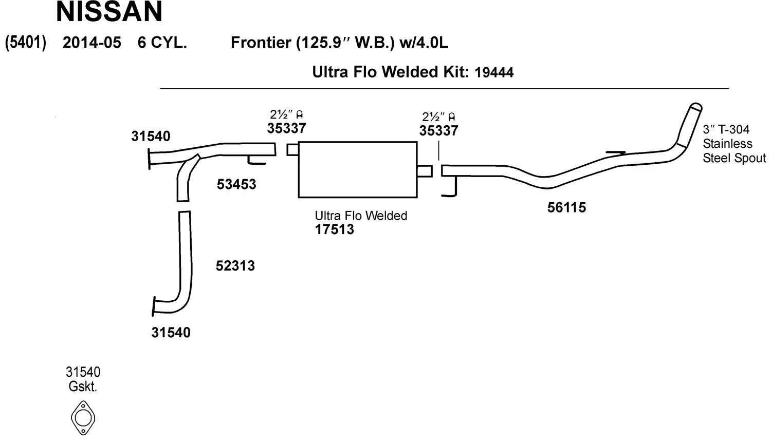 Dynomax 56115 Dynomax Exhaust Tail Pipe