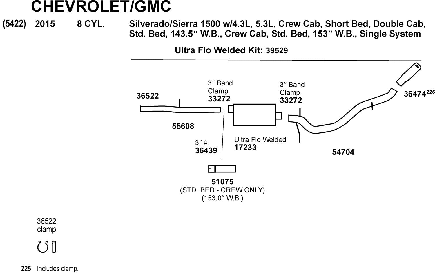 Dynomax 39529 Dynomax Ultra Flo Welded Single System