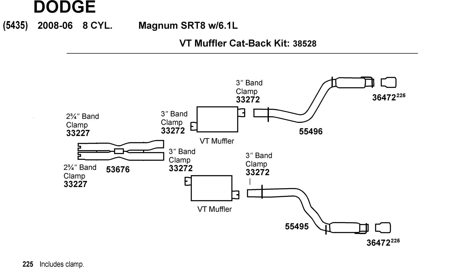 Dynomax 33272 Walker Mega-Clamp Band Clamp