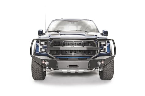 Fab Fours FF17-H4350-B Premium Winch Bumper with Full Grill Guard Bare