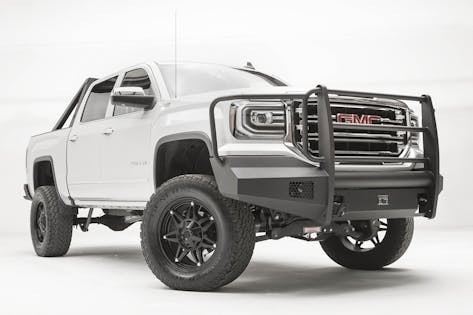 Fab Fours GS16-R3960-1 BS ELITE Full Grill Guard with Tow Hooks