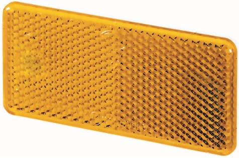 Hella Inc 003326041 3326 Amber Rectangular Reflex Reflector with Adhesive