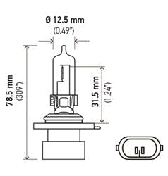 Hella Inc H71071412 Optilux XB Series 9005XS Xenon Halogen Bulb