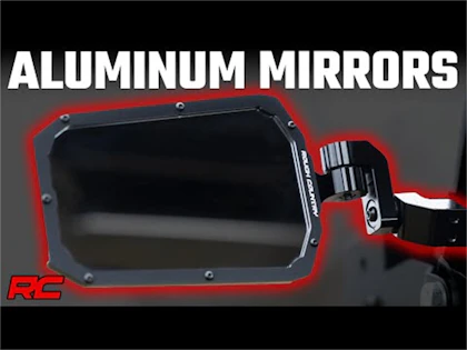 Rough Country 99209 UTV Aluminum Side View Mirrors | Horizontal