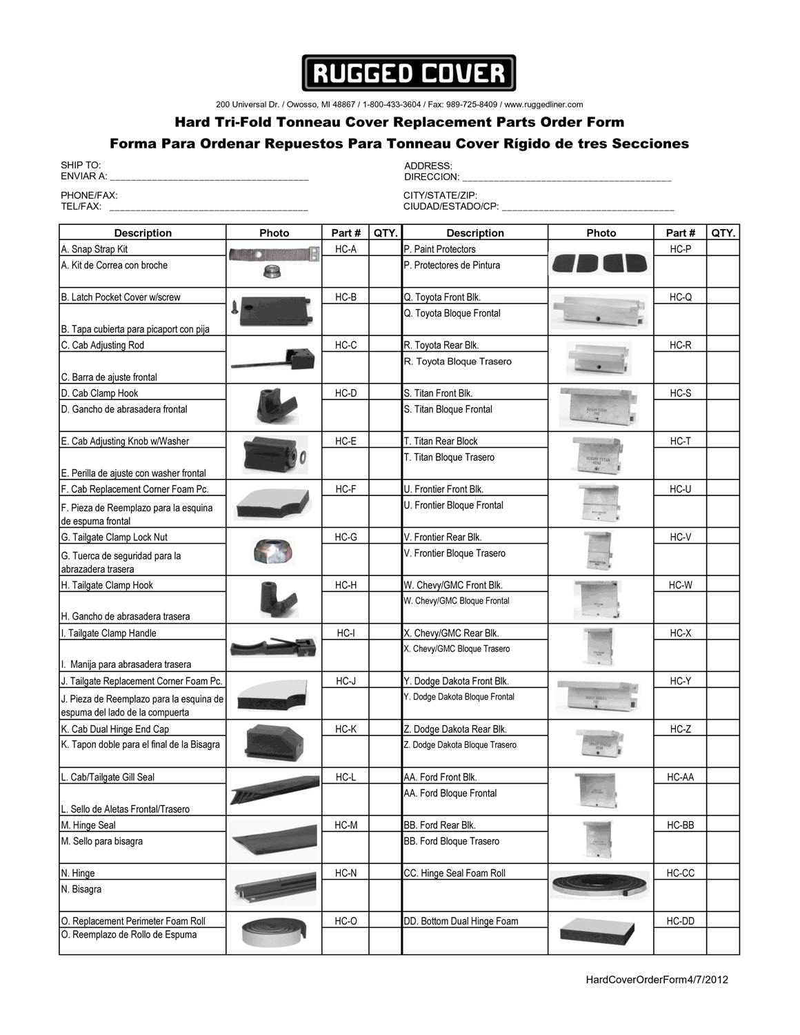 Rugged Liner HC-D5509 Premium Hard Folding Cover