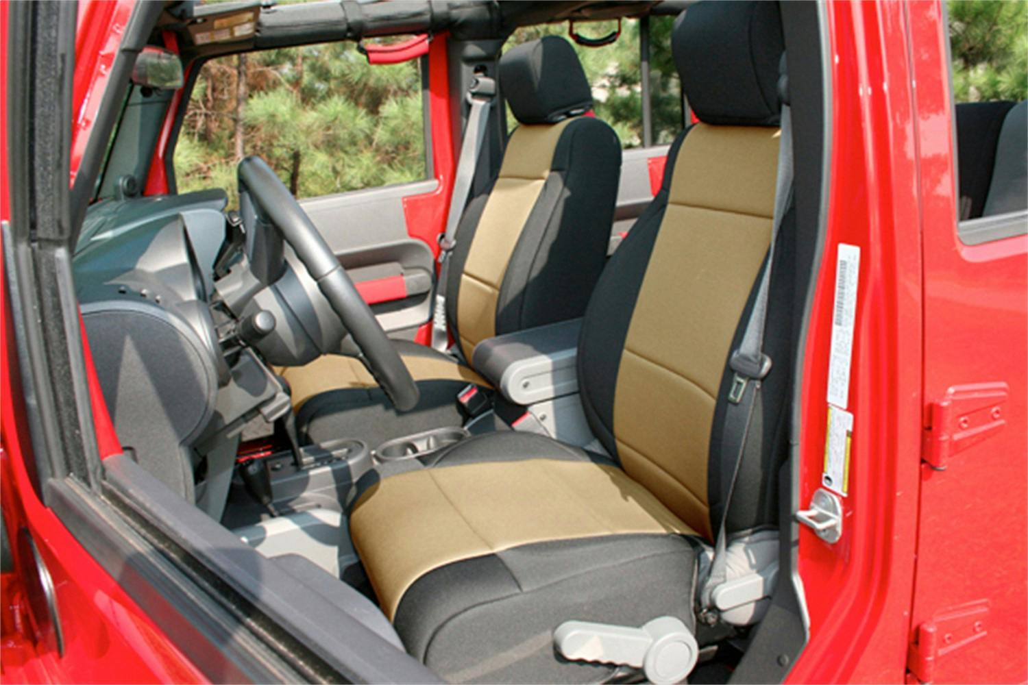 Rugged Ridge 13296.04 Seat Cover Kit Black Tan