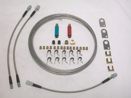 Stainless Steel Brakes A1480009 Brake Line Kit disc/drum w/3 tabs