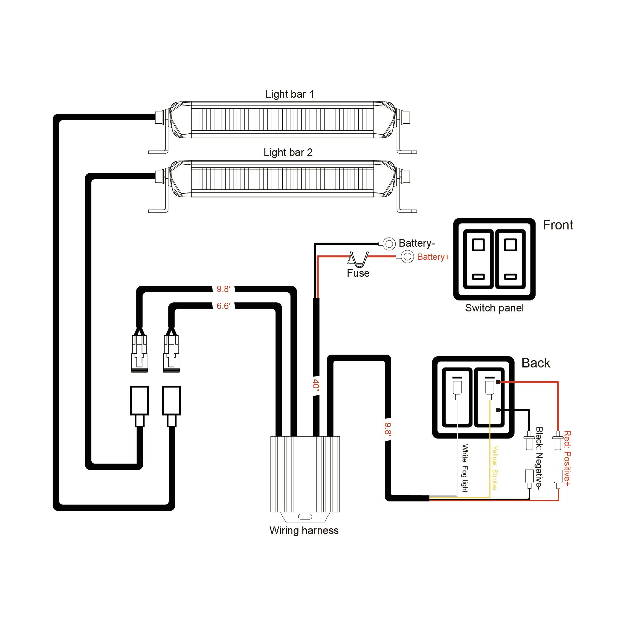 ARC Lighting 61012 Xtreme series Bar, 6" Street Legal LED Light Bar ...
