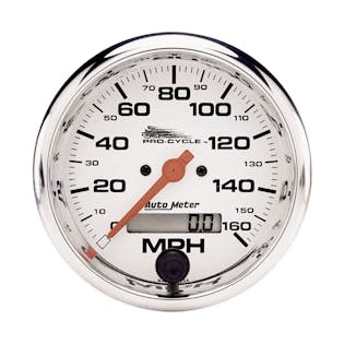 AutoMeter Products 19355 Gauge; Speedo; 3 3/4in.; 160 MPH; ELEC; White ...