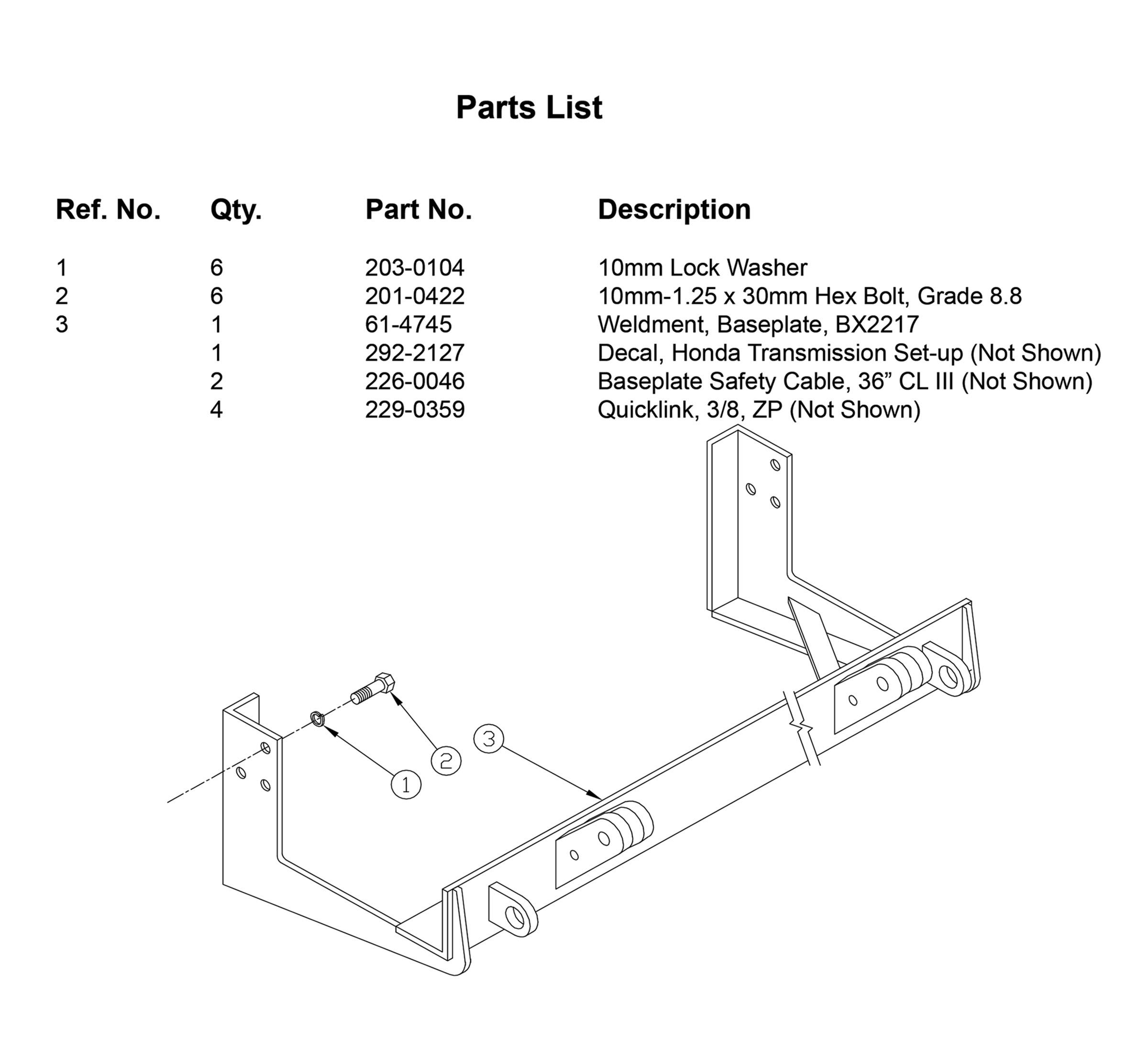 Blue Ox BX2217 Tow Bar Base Plate, Honda Civic