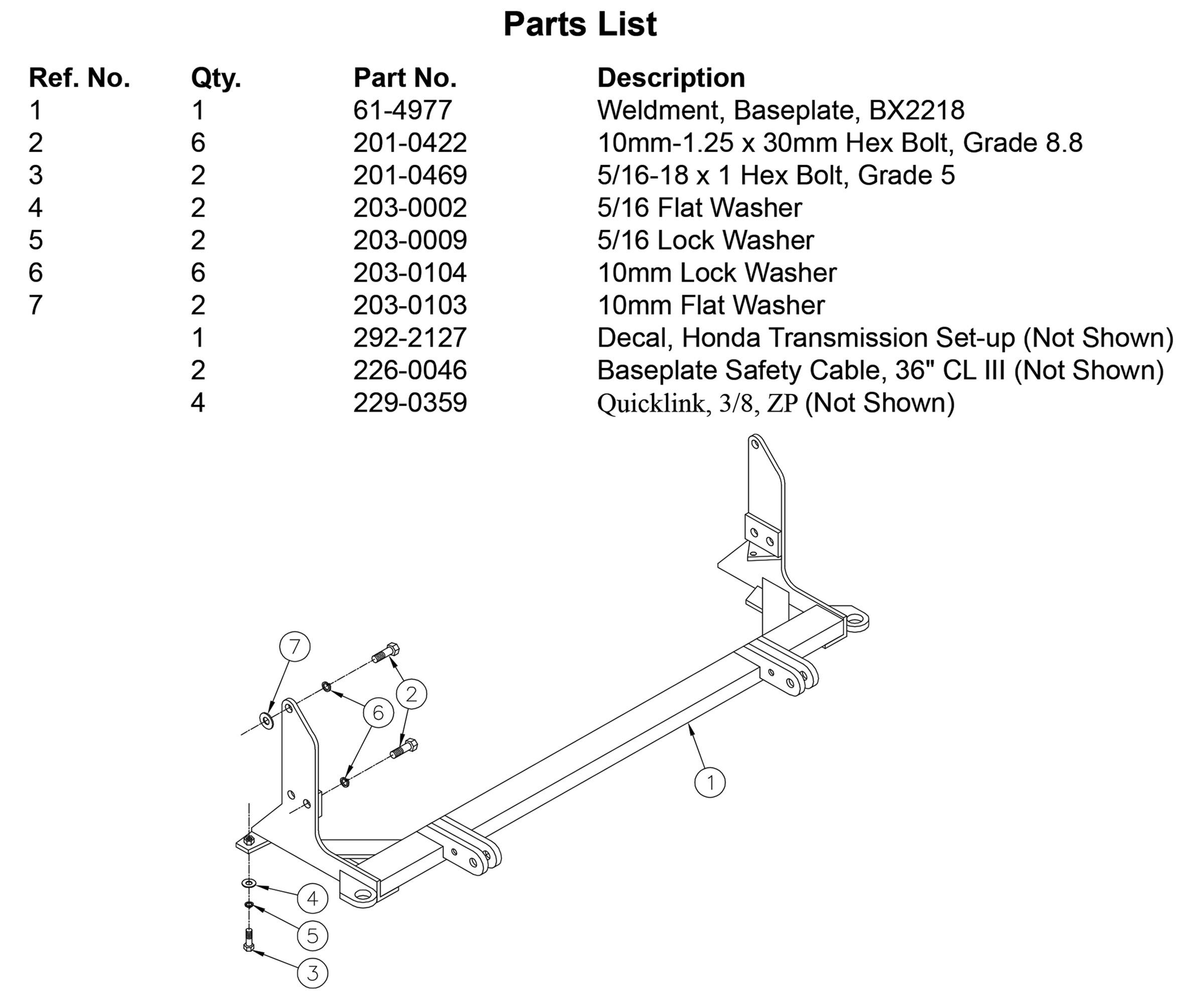 Blue Ox BX2218 Tow Bar Base Plate, Honda Cr-V
