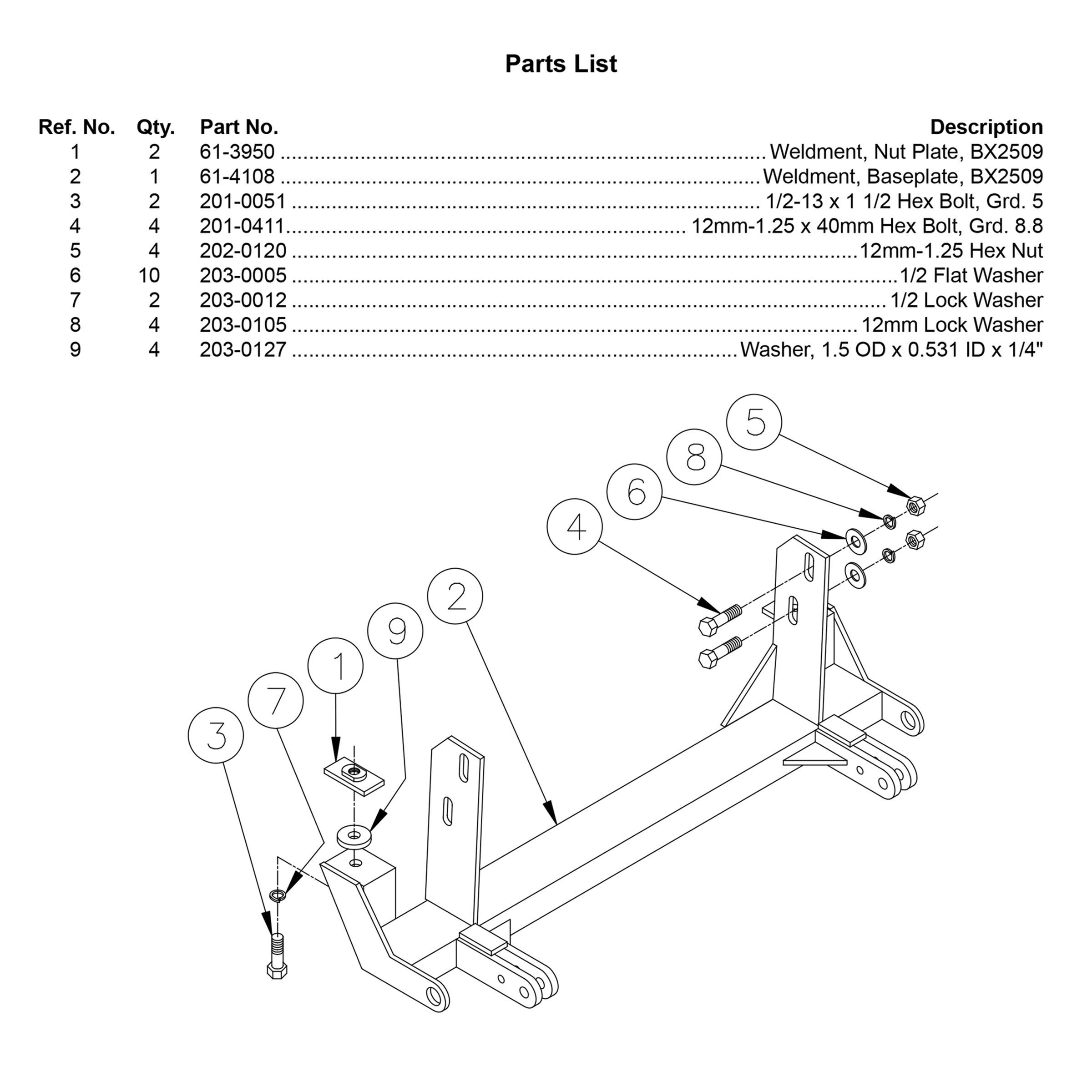 Blue Ox BX2509 Tow Bar Base Plate, Mazda Pickup E13