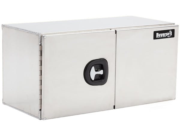 Buyers Products Company 1705345 24X24X60 Inch Smooth Aluminum Underbody Truck Tool Box Double Barn Door