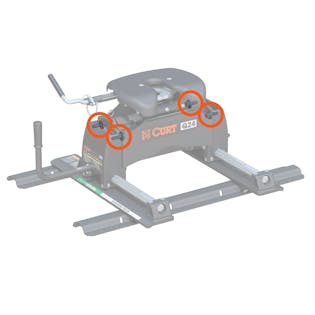 CURT 19218 Replacement R-Series 5th Wheel Roller Head Mounting Hardware