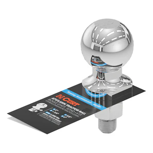 CURT 40097 2" ATV Tow Ball - Lawn Tractor Hitch Ball (2,000 lbs., Chrome)