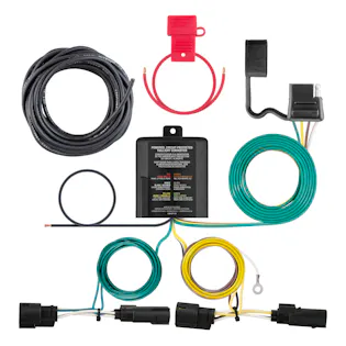 CURT 56327 Custom Wiring Harness, 4-Way Flat Output, Select Ford ...