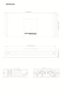 Diamond Audio MICRO4V2 MICRO 4-Channel Full Range Class D Amplifier